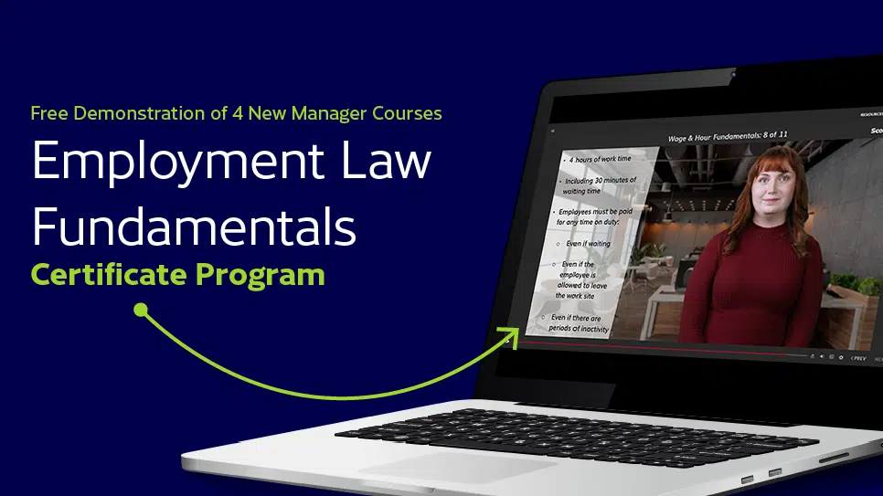 Employment Law Fundamentals Certificate Program Demonstration | Traliant