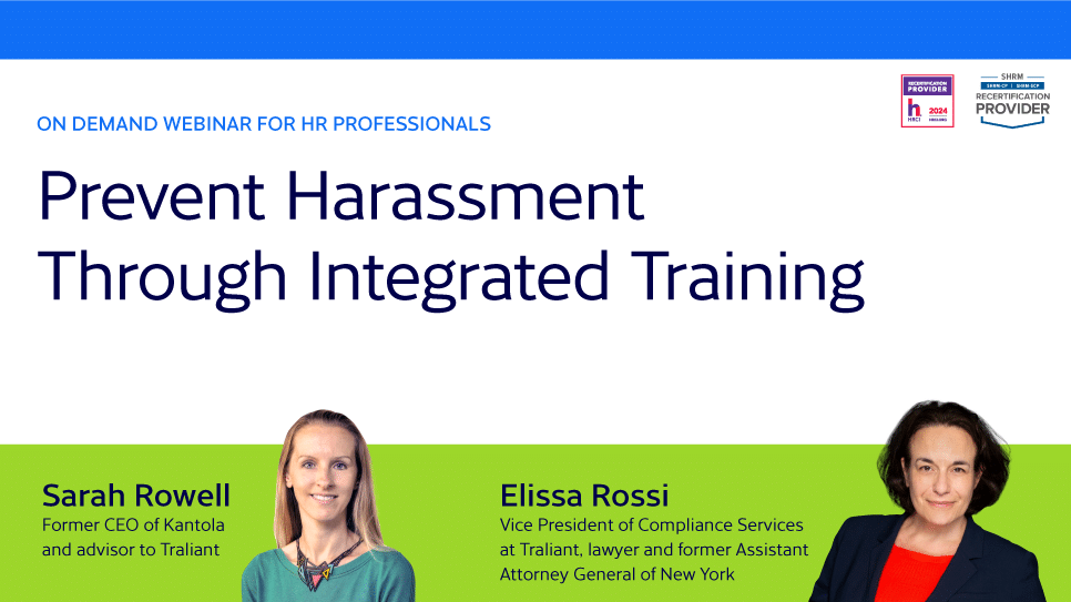 Prevent Harassment Through Integrated Training | Traliant