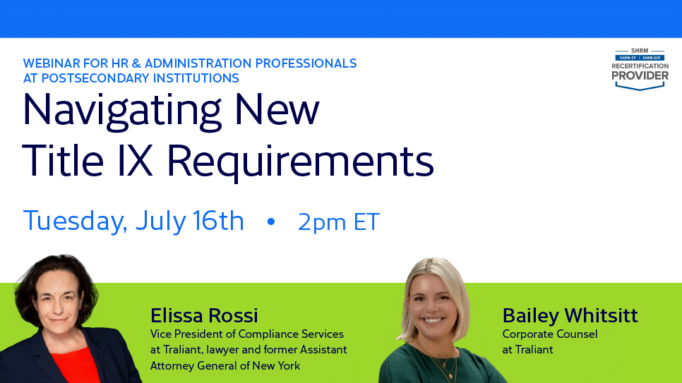 Navigating New Title IX Requirements | Traliant